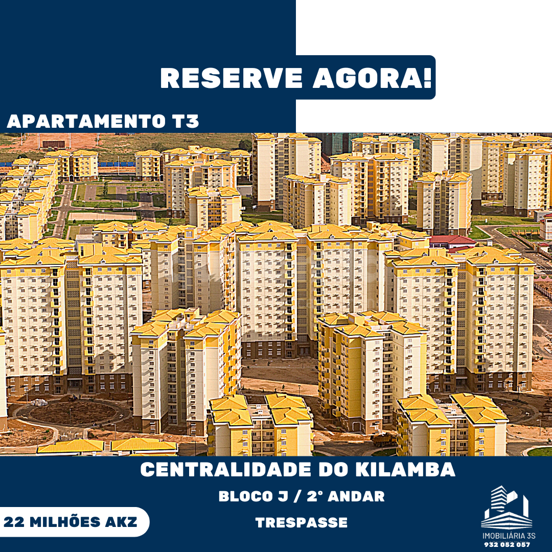 Apartamento T3 à venda no Kilamba - Luanda. - Quitanda