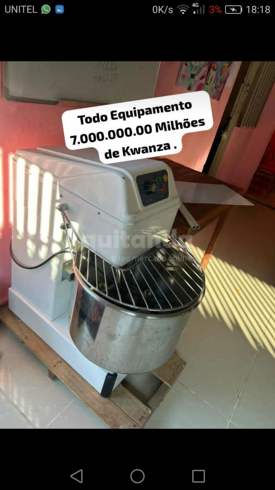 Vender: Material para padaria - Quitanda